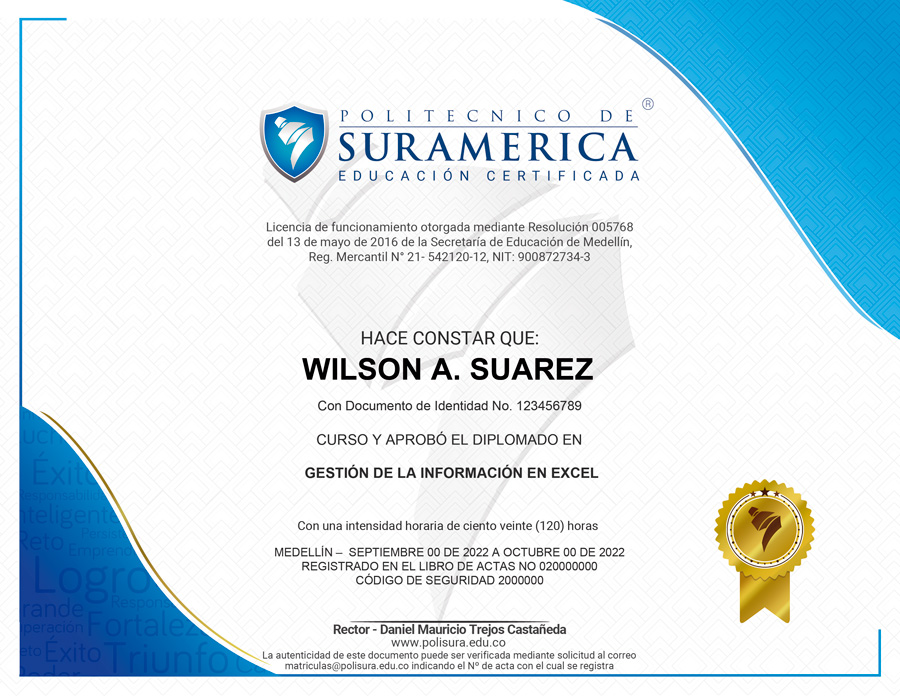 Estudiar Excel | Pilar Gen. | Politécnico de Suramérica